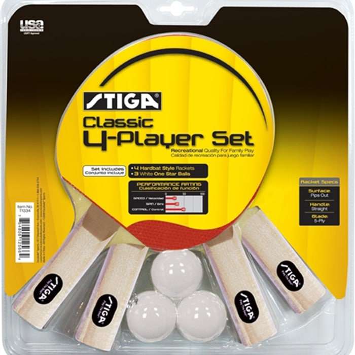 Explore Stiga Classic 4-Player Racket Set | Motion Fitness